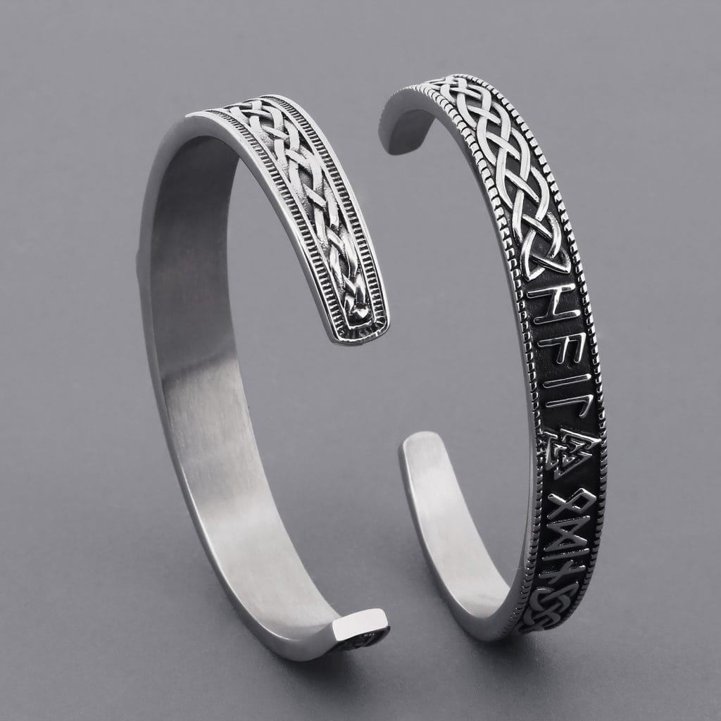 Fashion Vintage Thor's Hammer Stainless Steel Bangles Viking Triangle ...