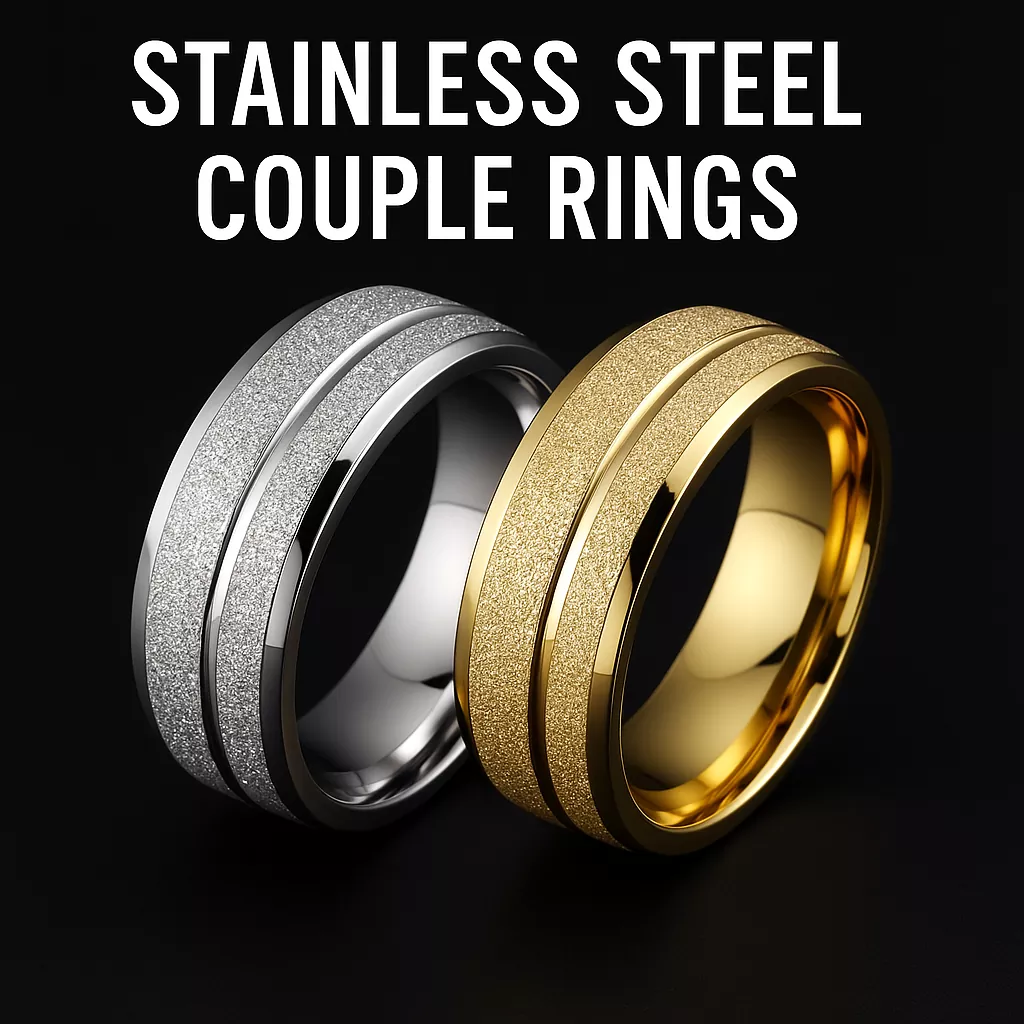 💍 Stainless Steel Couple Rings — Timeless Love with a Modern Edge